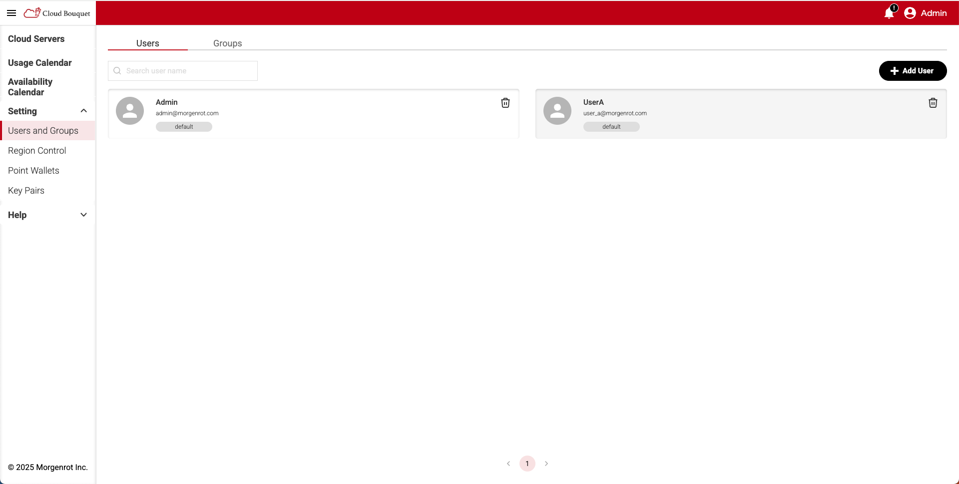 How to Register Users（for Administrators） | Cloud Bouquet Documentation